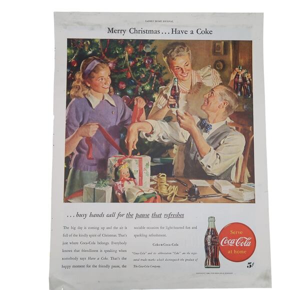 Coca Cola | Other | Coca Cola Christmas Magazine Advertisement 946 ...